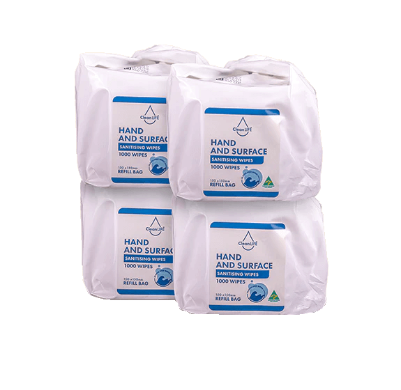 CleanLIFE Hand and Surface Wipes Tub Refill - 1000 Wipes – Mediply Plus
