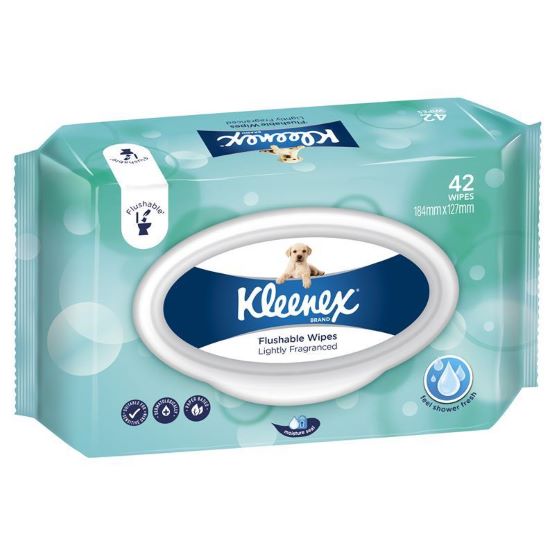 Kleenex Flushable wipes 42pk – Mediply Plus